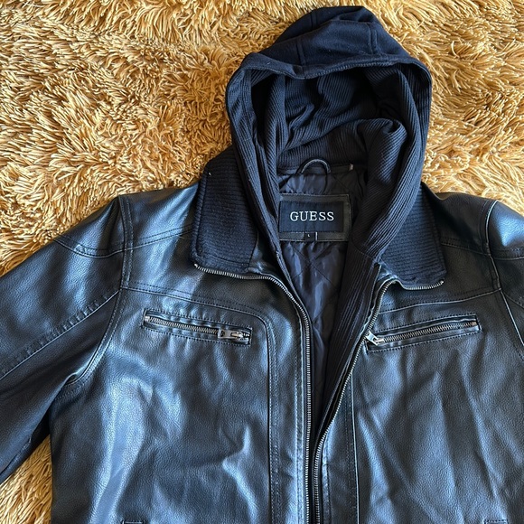 Guess | Jackets & Coats | Nwot Guess Jacket With Zip Out Hoop | Poshmark